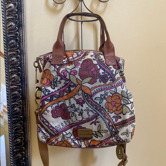 Fossil | Bags | Fossil Multicolor Floral Crossbody Bag | Poshmark